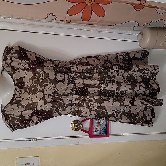 Jennifer Gee | Dresses | Vintage Swing Skater Dress Small Brown Beige ...